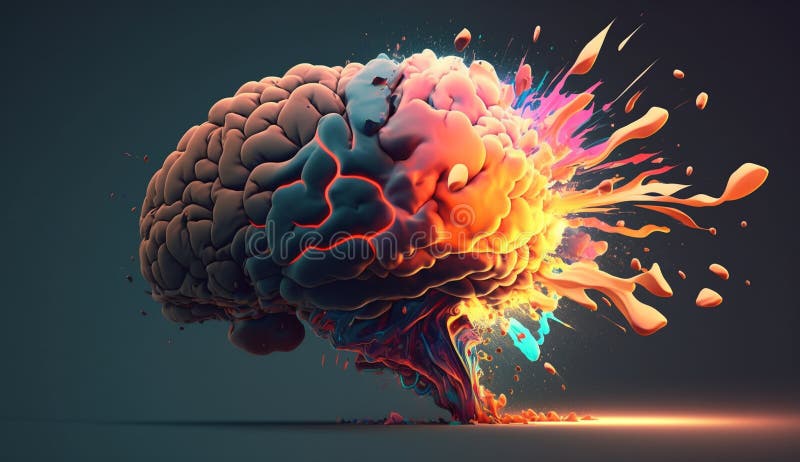 Concept Brain Explosion Illustration Stock Illustration - Illustration ...