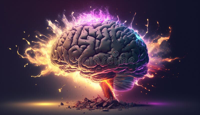 Concept Brain Explosion Illustration Stock Illustration - Illustration ...