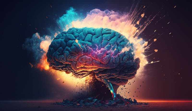 Concept Brain Explosion Illustration Stock Illustration - Illustration ...