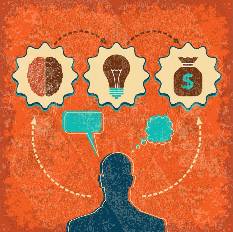The Concept of Brain Idea for Business Stock Vector - Illustration of ...