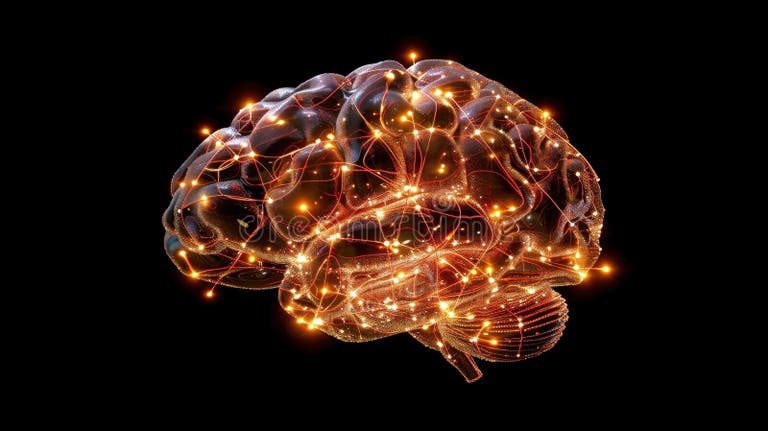 Concept of Brain Neurons and Neurotransmitter Exchange Stock Photo ...