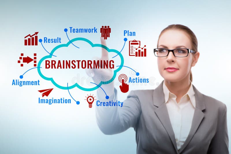 Concept of Brainstorming As a Solution Tool Stock Photo - Image of idea ...