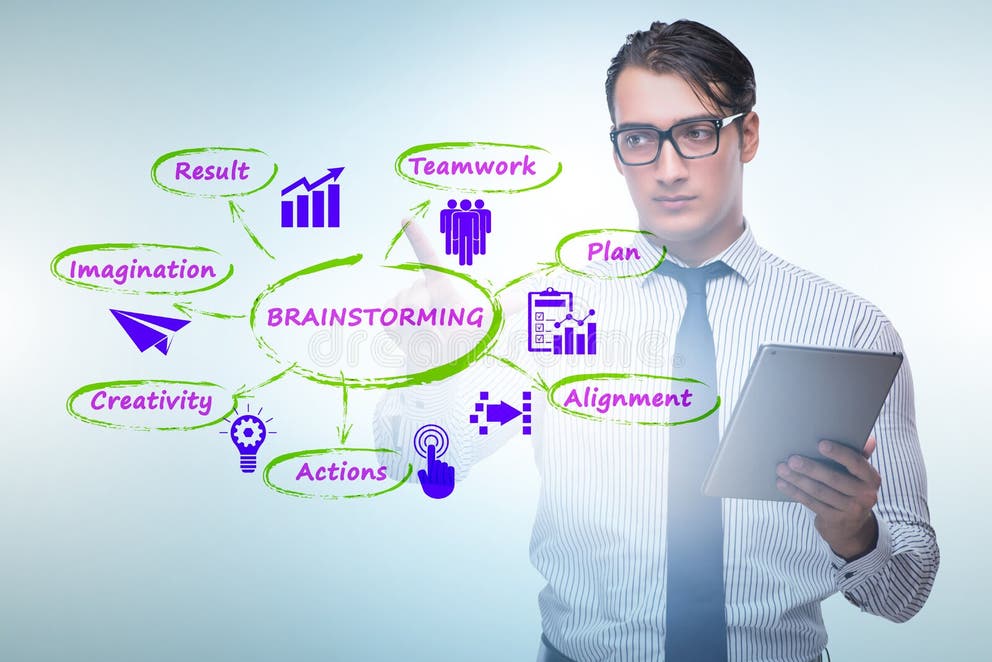 Concept of Brainstorming As a Solution Tool Stock Image - Image of ...