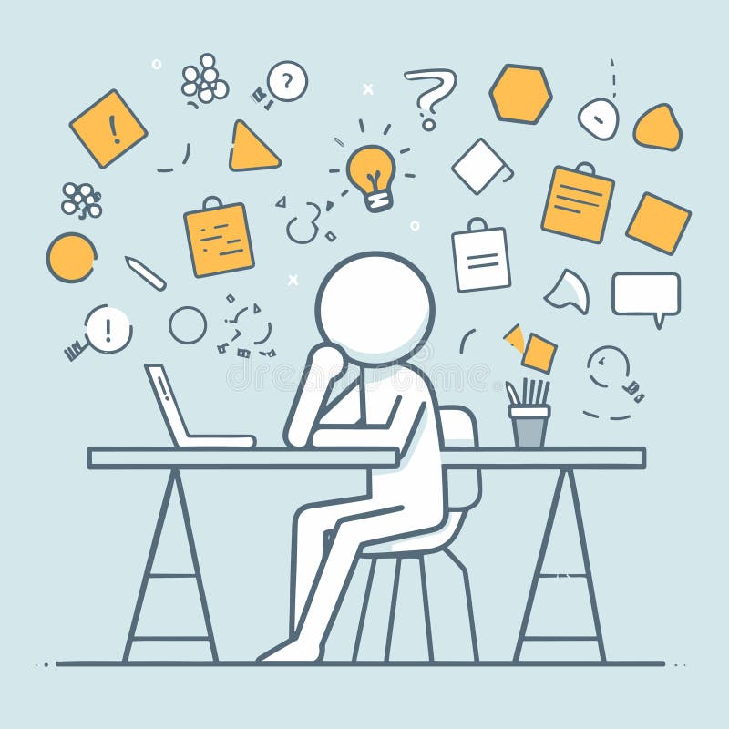 Concept of Brainstorming or Creative Thinking. Stock Vector ...