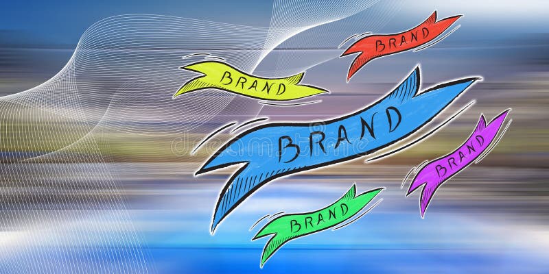 Concept of brand stock illustration. Illustration of idea - 126803055