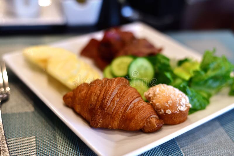 Concept of Breakfast for All Inclusive Program at Resort Stock Photo ...