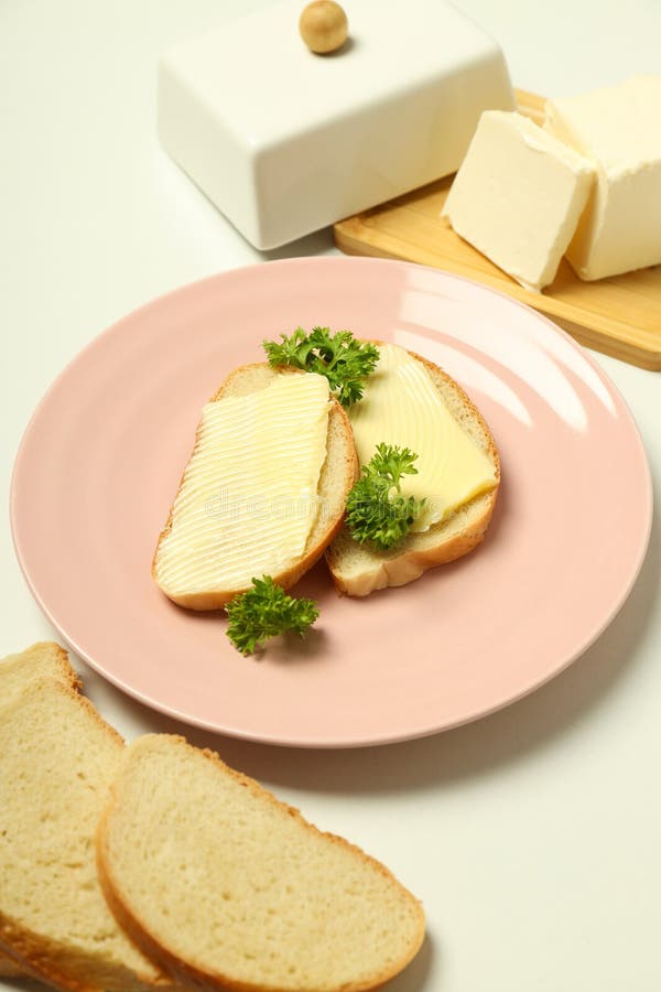 Concept of Breakfast, Eat Food with Butter Stock Photo - Image of ...