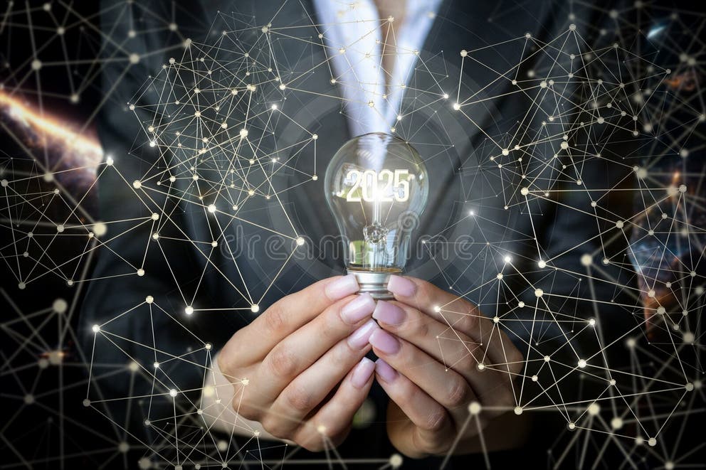 The Concept of a Bright Future in Business in 2025 Stock Photo - Image ...