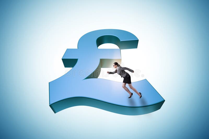 Concept with British Pound Symbol Stock Photo - Image of revenue, bank ...