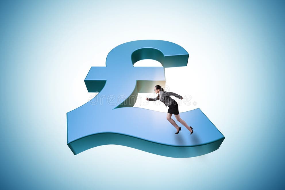 Concept with British Pound Symbol Stock Photo - Image of revenue, bank ...