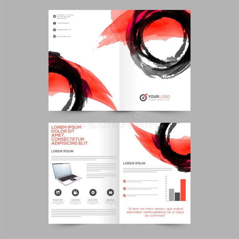 Concept Brochure, Template Design. Stock Illustration - Illustration of ...