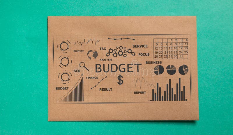 Concept of Budget with a Financial Graphs. Business Stock Illustration ...
