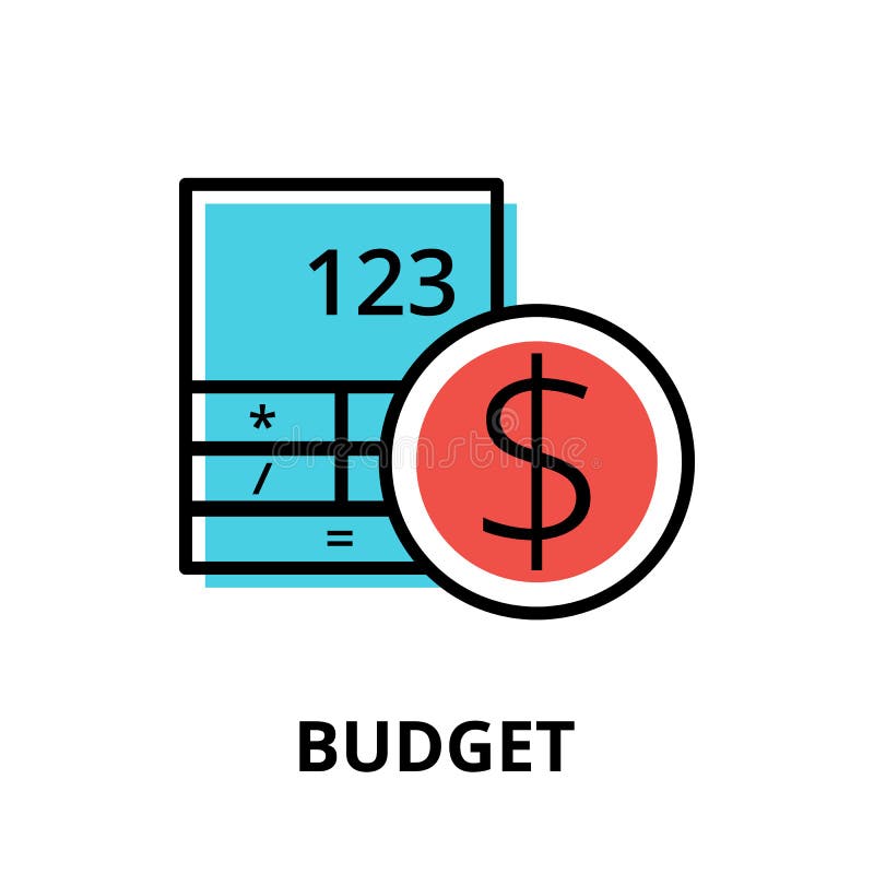 Budget Icon in Trendy Design Style. Budget Icon Isolated on White ...
