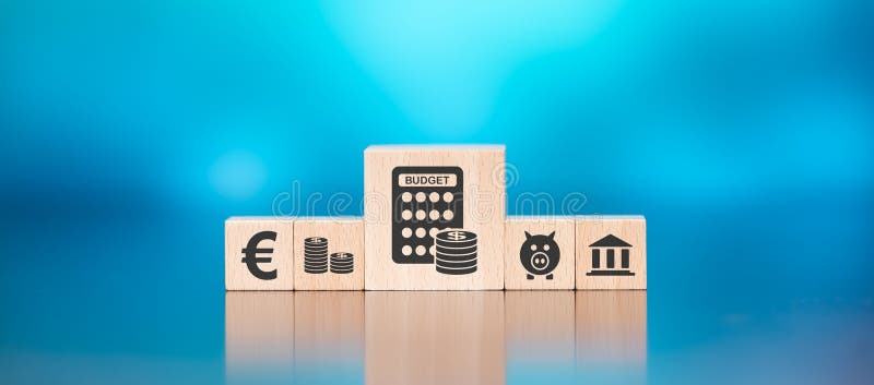 Concept of budget stock image. Image of saving, block - 348465533