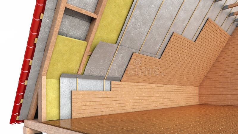 Concept of Building a Frame House. 3d Stock Illustration - Illustration ...