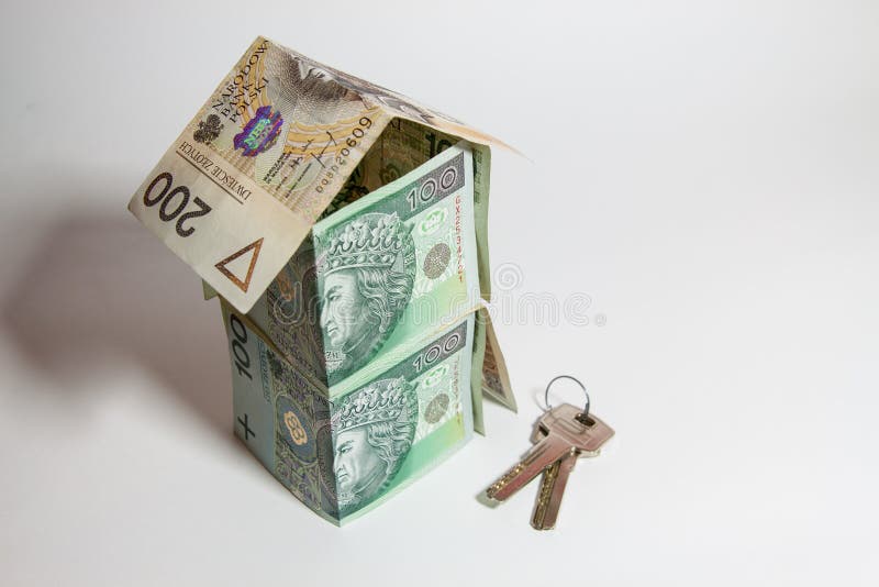 The Concept of Building a House Stock Photo - Image of currency ...