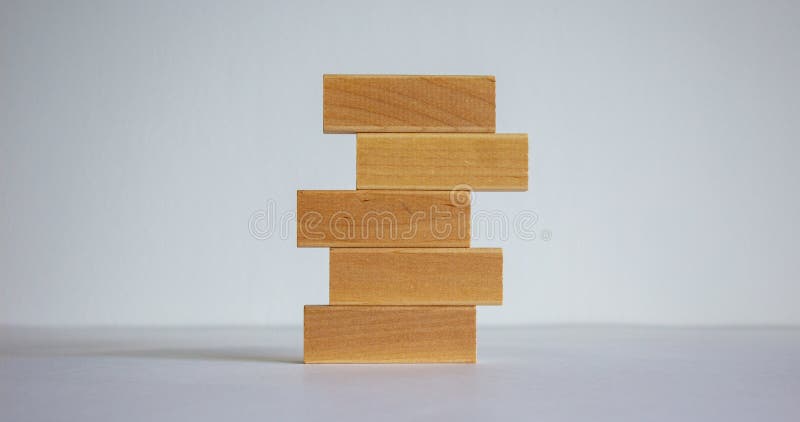 Concept of Building Success Foundation. Stack of Wooden Blocks Stock ...