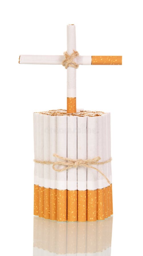 Concept, Bunch of Cigarettes with Cross Closeup Stock Photo - Image of ...
