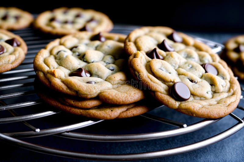 A Bunch of Cookies that are on a Rack. Generative AI Stock Illustration ...
