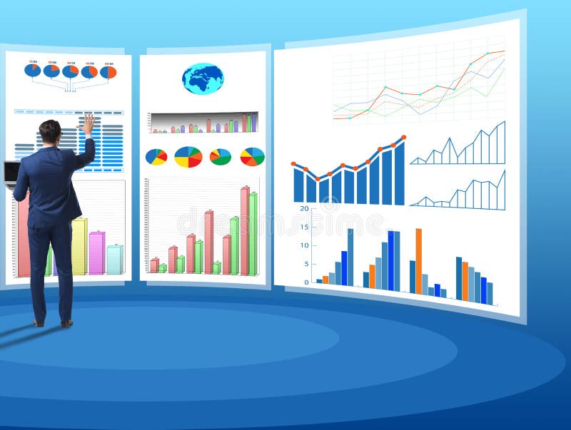 Concept of Business Charts and Finance Visualisation Stock Photo ...