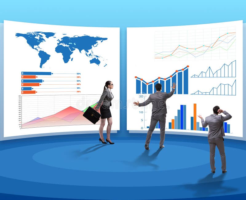 Concept of Business Charts and Finance Visualisation Stock Illustration ...