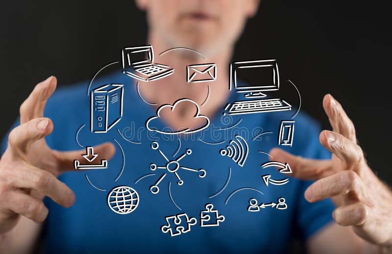 Concept of Business Connection Stock Image - Image of technology ...