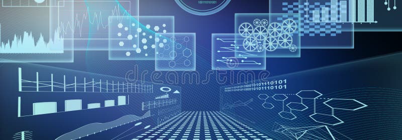 Concept of Business Digital Interface Stock Illustration - Illustration ...