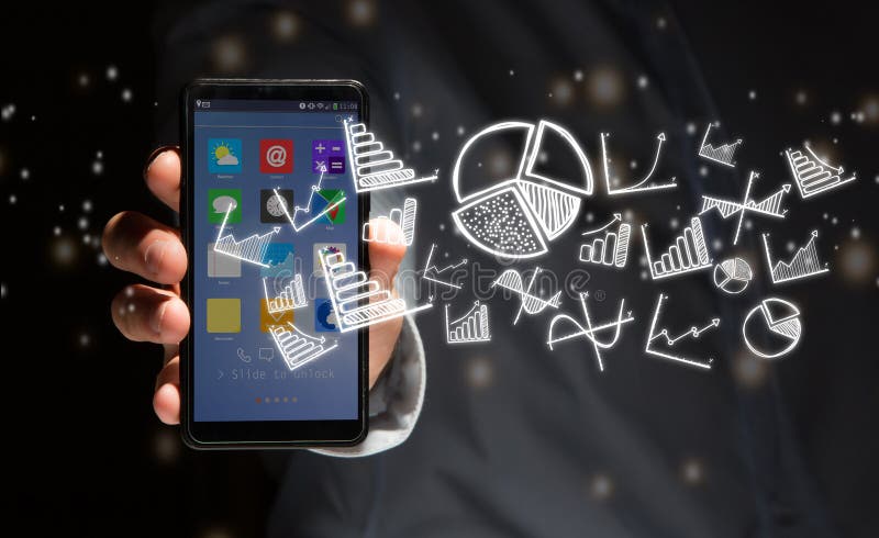 Concept of Business with Icons All Around - Technology and Device ...