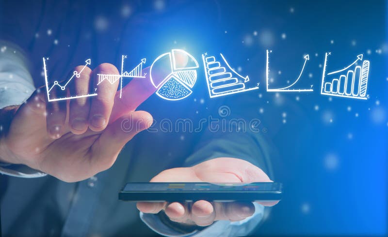 Concept of Business with Icons All Around - Technology and Device ...