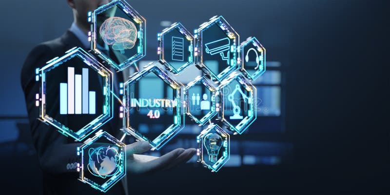 Concept of Business and Industry 4.0 Stock Photo - Image of future ...