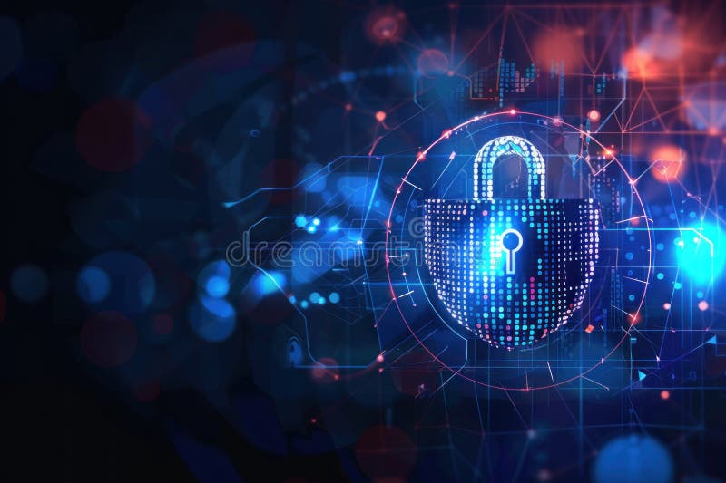 Concept Business Internet Technology Lock Protect for Cryptocurrency ...