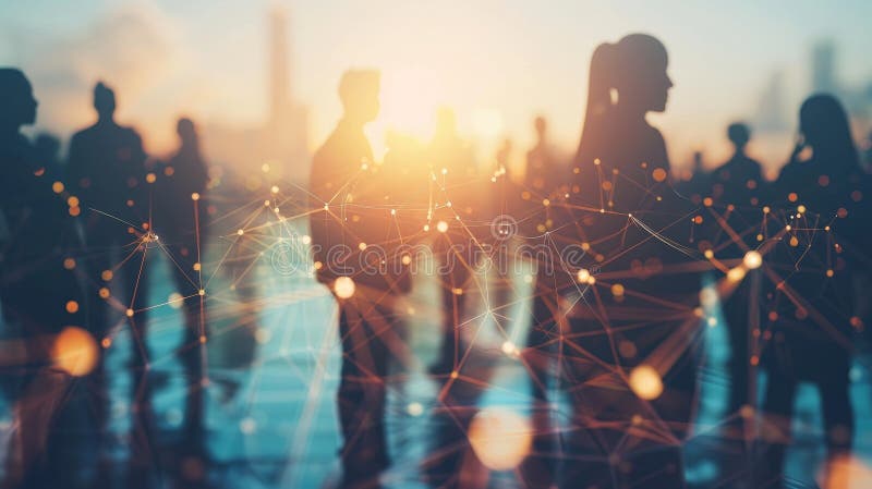 The Concept of a Business Network. a Group of Businesspeople Stock ...