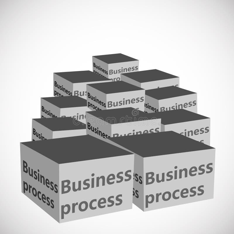 Concept of Business Process Text Boxes Stock Illustration ...