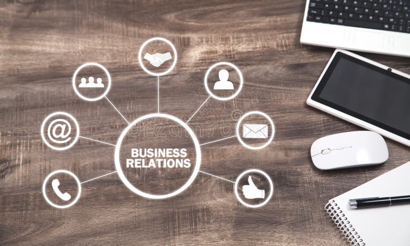 Concept of Business Relations with a Business Objects Stock Image - Image of strength, relations ...