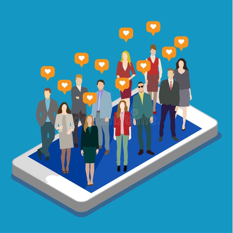 Concept of Business Social Networking Stock Vector - Illustration of ...