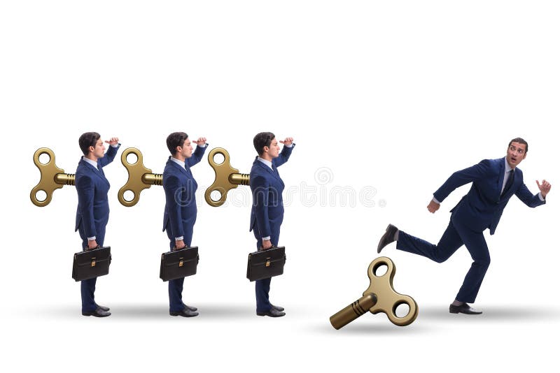 Concept of Businessman Escaping from Office Routine Stock Photo - Image ...