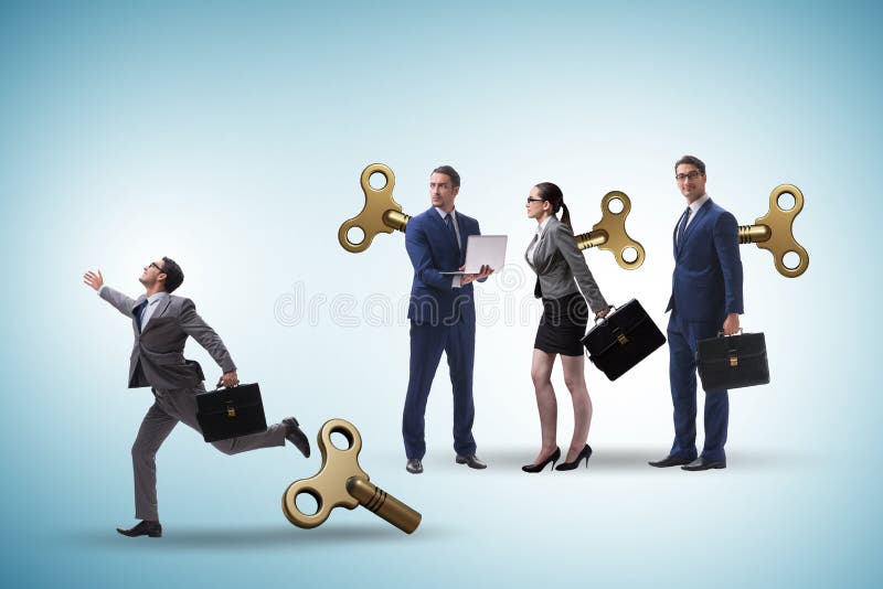 Concept of Businessman Escaping from Office Routine Stock Image - Image ...