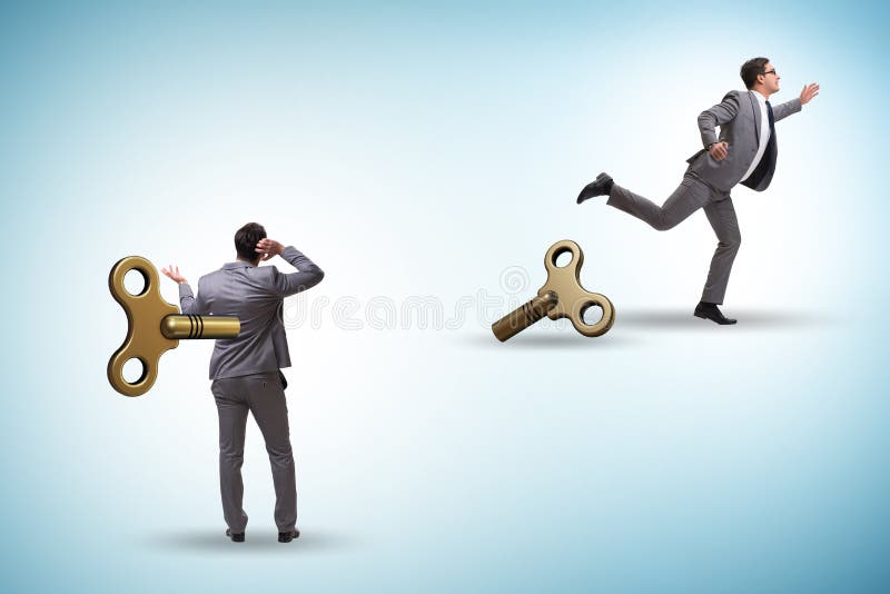 Concept of Businessman Escaping from Office Routine Stock Photo - Image ...