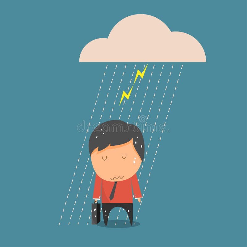 Businessman Fail and Crying Stock Vector - Illustration of depression ...
