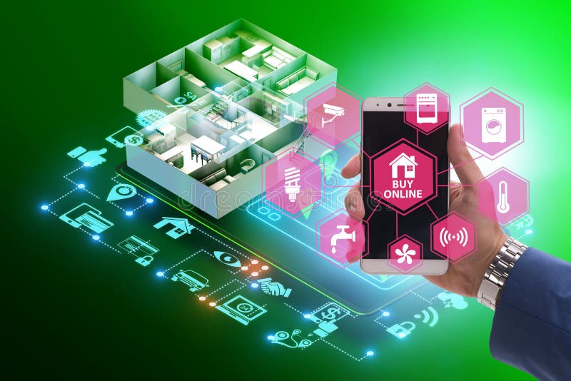 Concept of Buying Real Estate Over Internet Stock Image - Image of ...