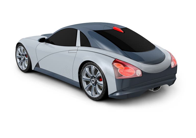Concept Car 3D Design stock illustration. Illustration of back - 472330