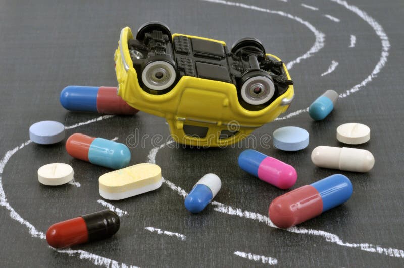 Car accident due to drugs stock image. Image of risk - 140040645