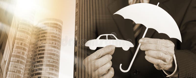 Concept of Car Coverage; Multiple Exposure Stock Photo - Image of ...