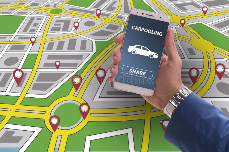 The Concept of Car Ordering Online Stock Illustration - Illustration of ...