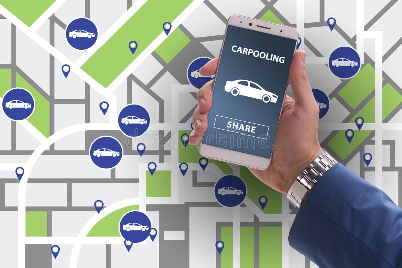 The Concept of Car Ordering Online Stock Image - Image of commuter ...