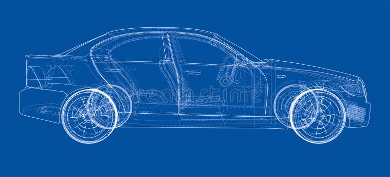 Concept car outline stock illustration. Illustration of drive - 113284809