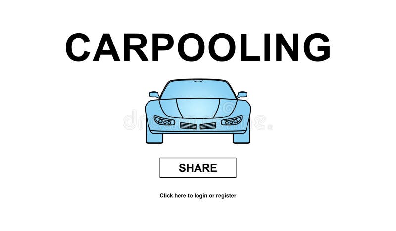 Carpooling Concept Vector Illustration In Cartoon Style. Carpool And ...