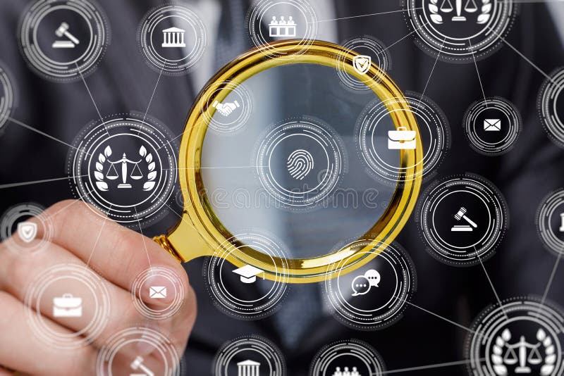 Concept of a Case Investigation by Evidence and Fingerprint Stock Image ...