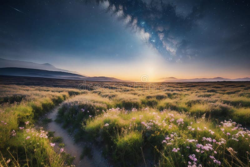 Celestial Dreamscape .AI Generated Stock Illustration - Illustration of ...