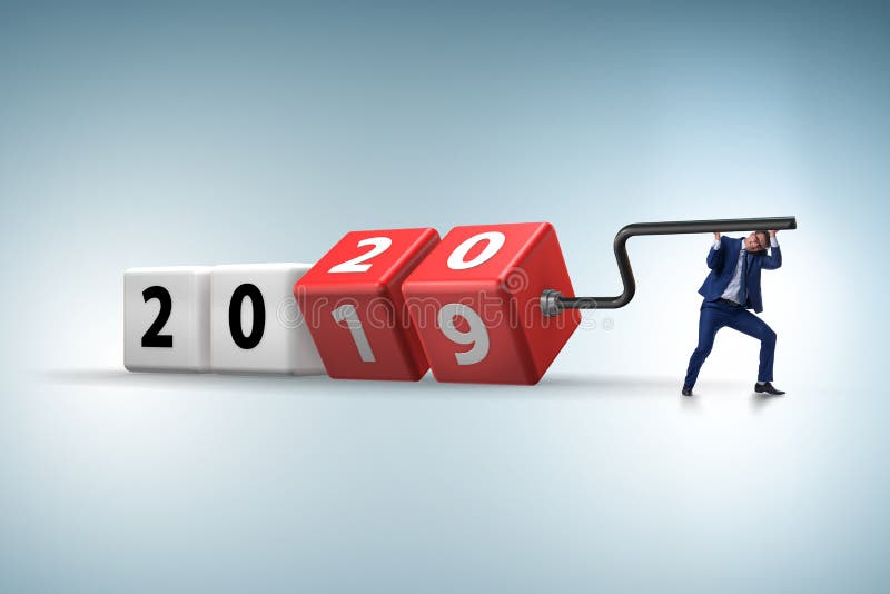 Concept of Changing Year from 2019 To 2020 Stock Image - Image of ...